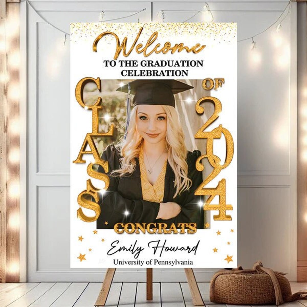 Class of 2024 Graduation Party Welcome Poster , Custom Photo Grad Party ...