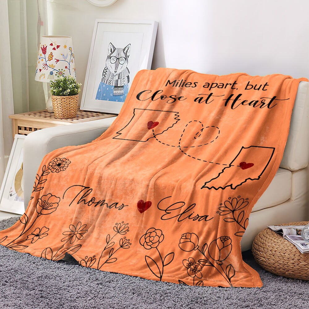 Friend Long Distance Personalized Blanket, Bestie Blanket, Custom Soft ...