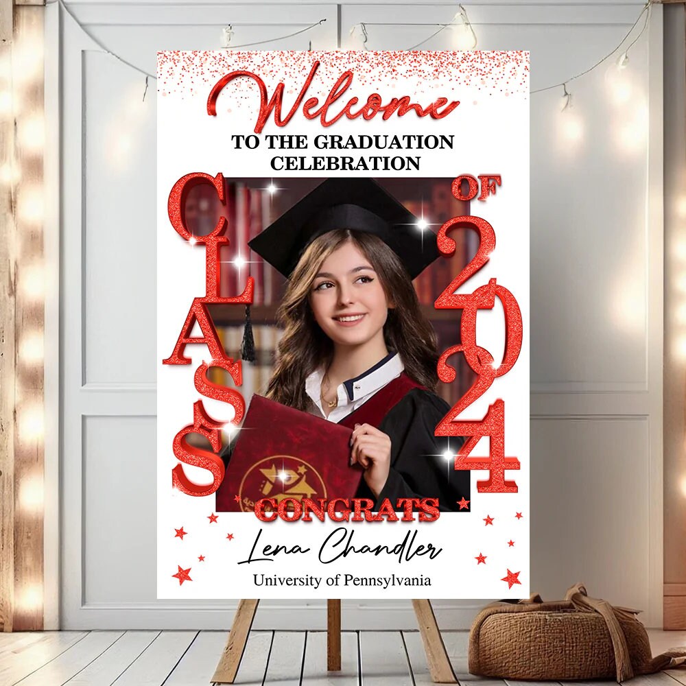 Class of 2024 Graduation Party Welcome Poster , Custom Photo Grad Party ...