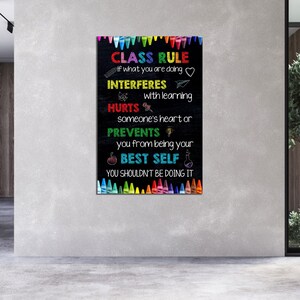 Class Rules If What You Are Doing Interferes With Learning Canvas ...