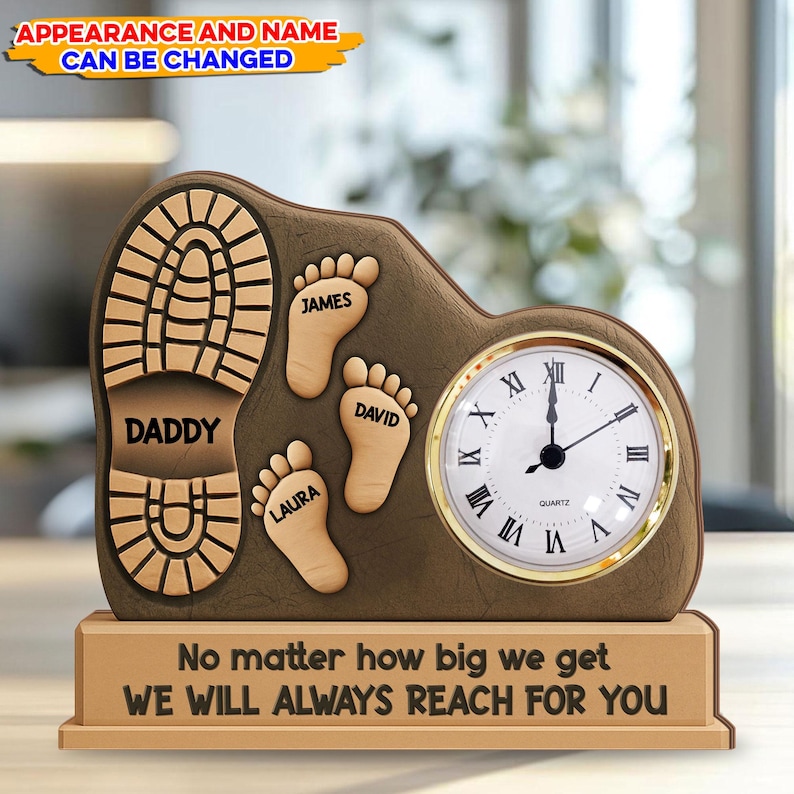 Our Family - Desk Clock Plaque Personalized Gifts,desk Clock Custom ...