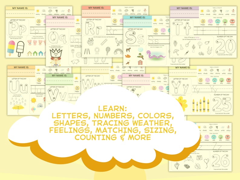 Preschool Worksheets Morning Worksheets Circle Time Activities ...