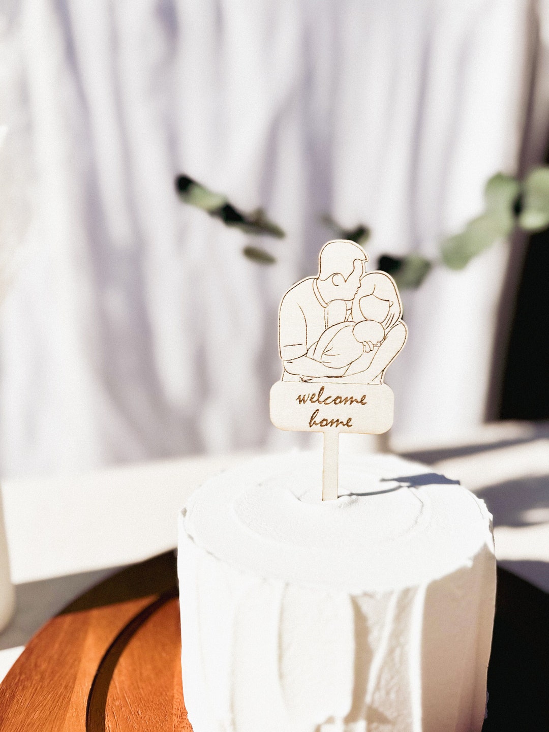 Silhouette Drawing Cake Topper: Personalized Elegant Accent for ...