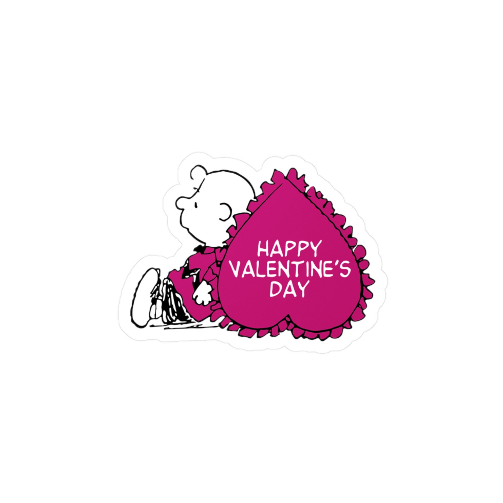 Charlie Brown Valentines Day Kiss Cut Vinyl Decals Stickers Etsy