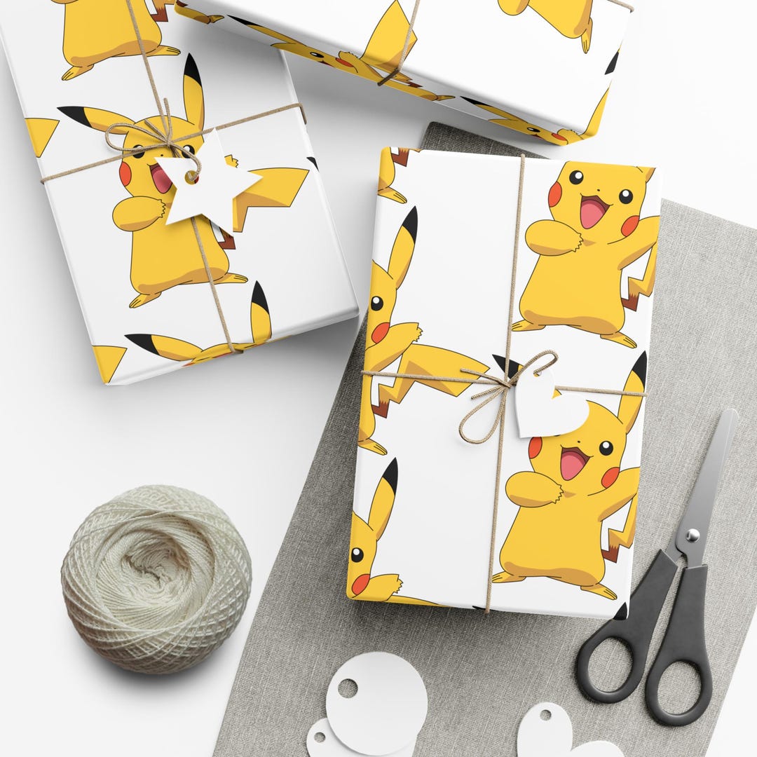 Yellow Cartoon Gift Wrapping Paper - Etsy