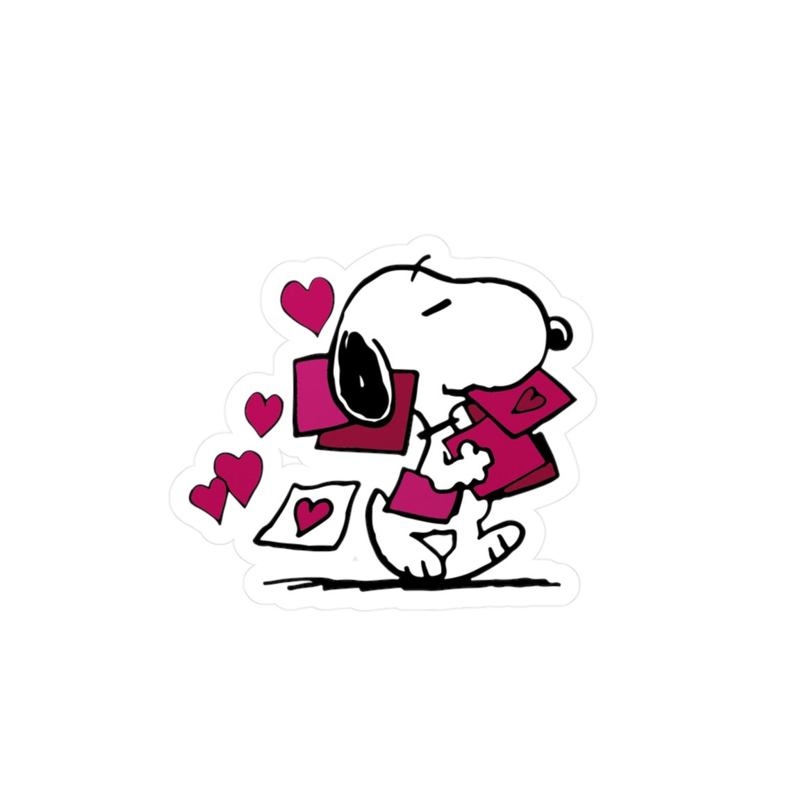 Snoopy's Valentine's, Charlie Brown Valentine's Day Kiss-cut Vinyl ...