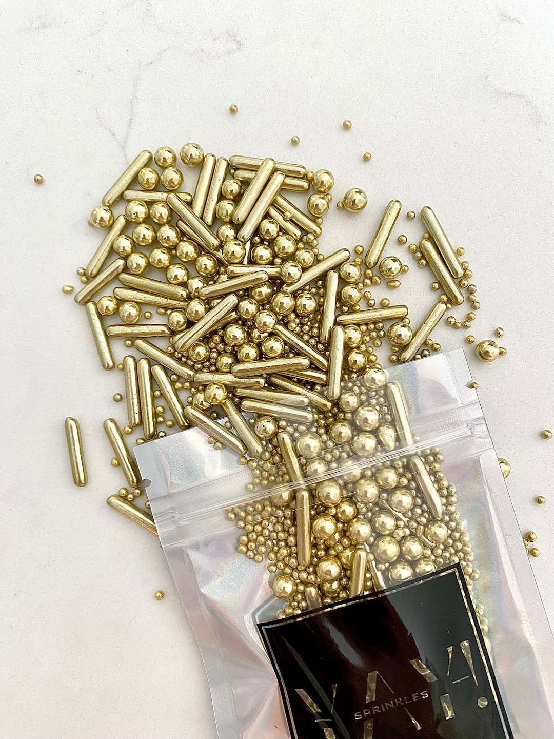 High Shine Gold Cake Sprinkles - Etsy