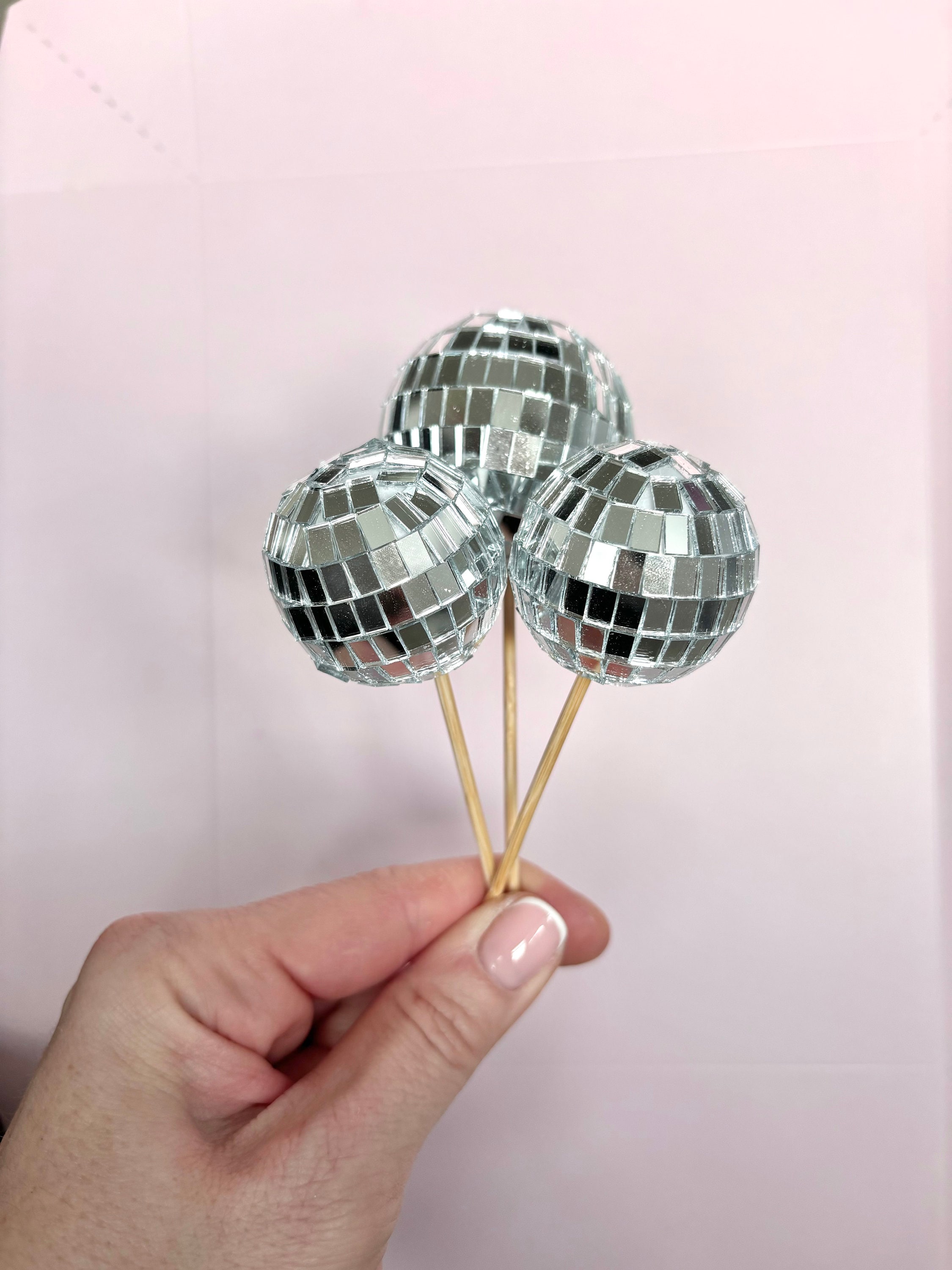 Set of 3 Cake Disco Balls - Cake Sphere Cake Decoration - Etsy UK
