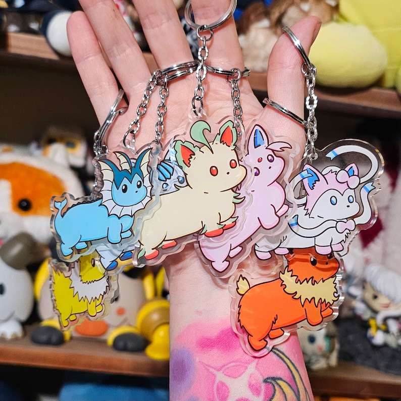 Eeveelution Corgi Keychains **NEW EEVEE DESIGN** - Etsy