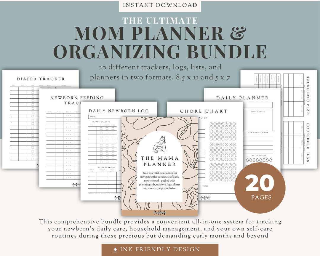 Mom Planner for Stay at Home Mom Life Organizer and Household Plan for ...