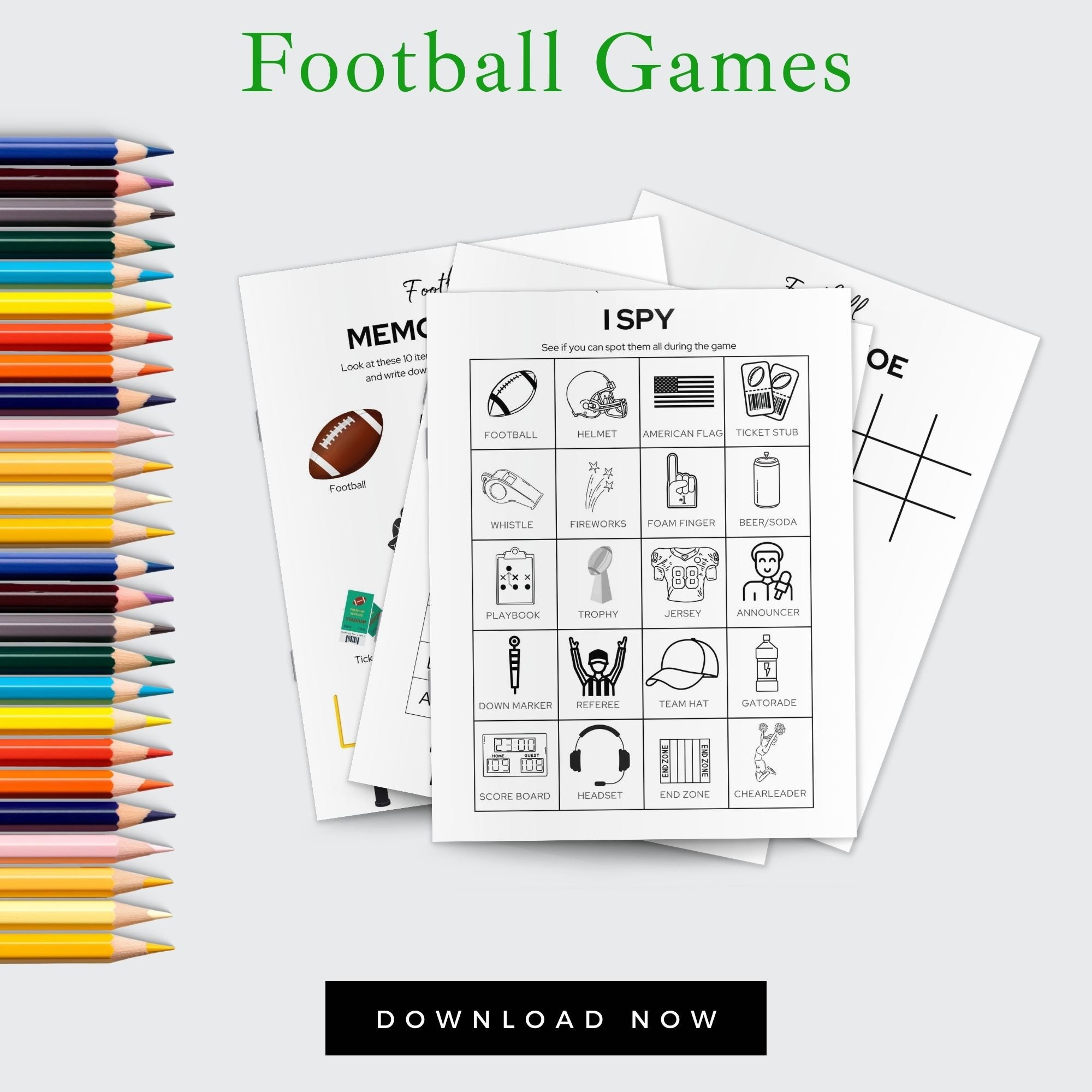 Super Bowl Activity Bundle for Kids Super Bowl Fun Kid's Printable ...