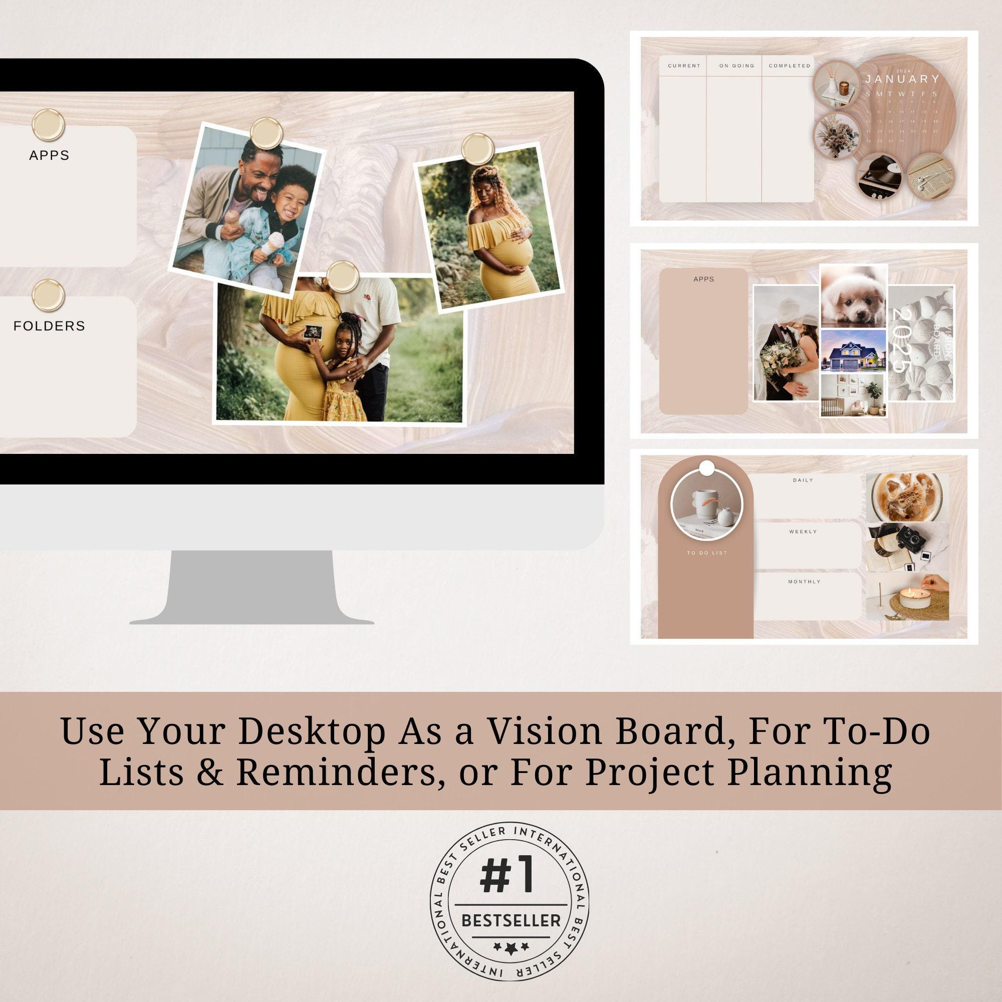 2026 Desktop Organizer Wallpaper Calendar Background Computer Setup ...