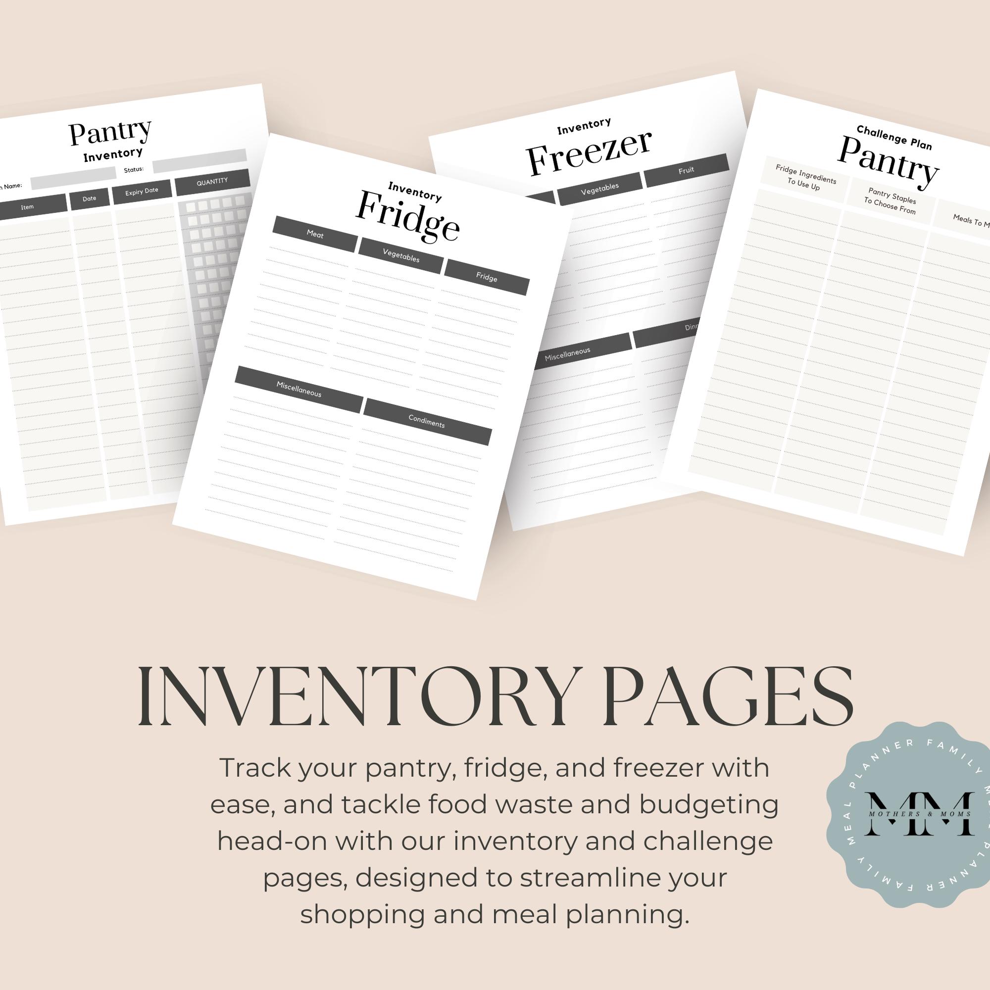 Printable Family Meal Planner for Moms With Weekly Meal Plan Organizer ...
