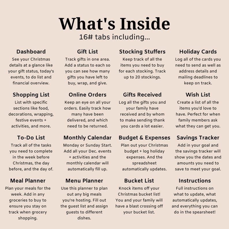 Digital Christmas Planner Holiday Budget Gift Tracker All in One ...