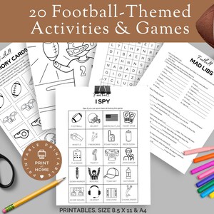 Football Busy Book for Kids Football Game Fun Activities Kid Printable ...