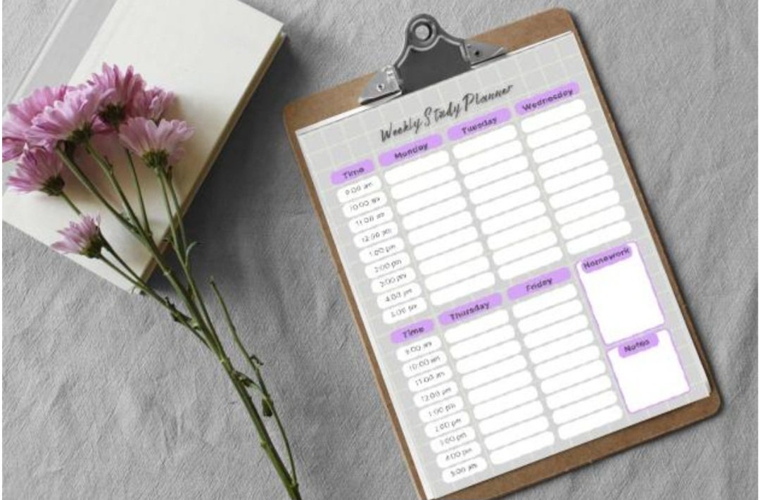 Weekly Timetable to Use as a Study Planner, Printable Planning ...