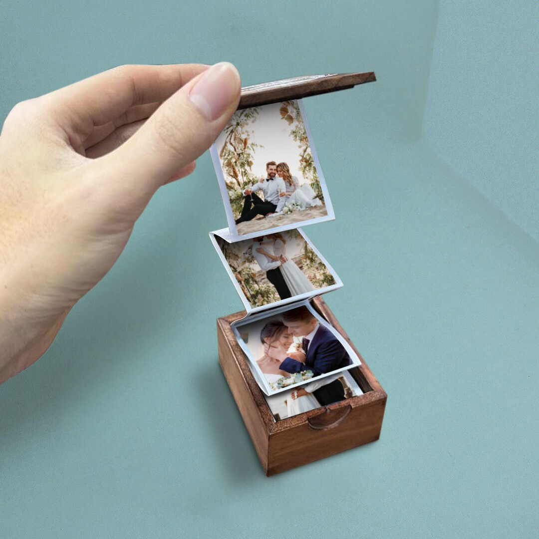 Personalized Wooden Photo Box Custom Photo Anniversary Gift - Etsy