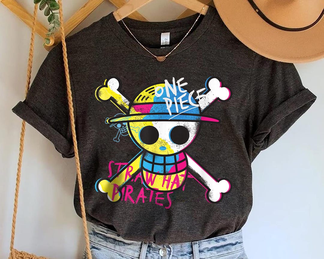 One Piece Straw Hat Pirates Colour Logo Monkey D Luffy Shirt - Etsy
