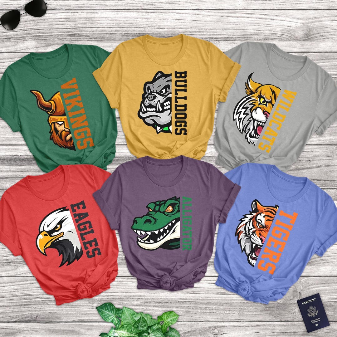 Custom School Mascot Shirt, Favorite Team Shirt, Personalized Mascot ...