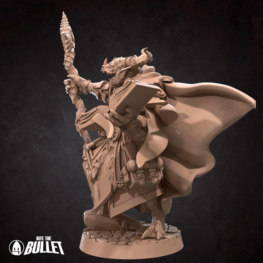 Dragonborn Sorcerer Premium Dnd Miniature Mini Figurine Figure Sanded ...