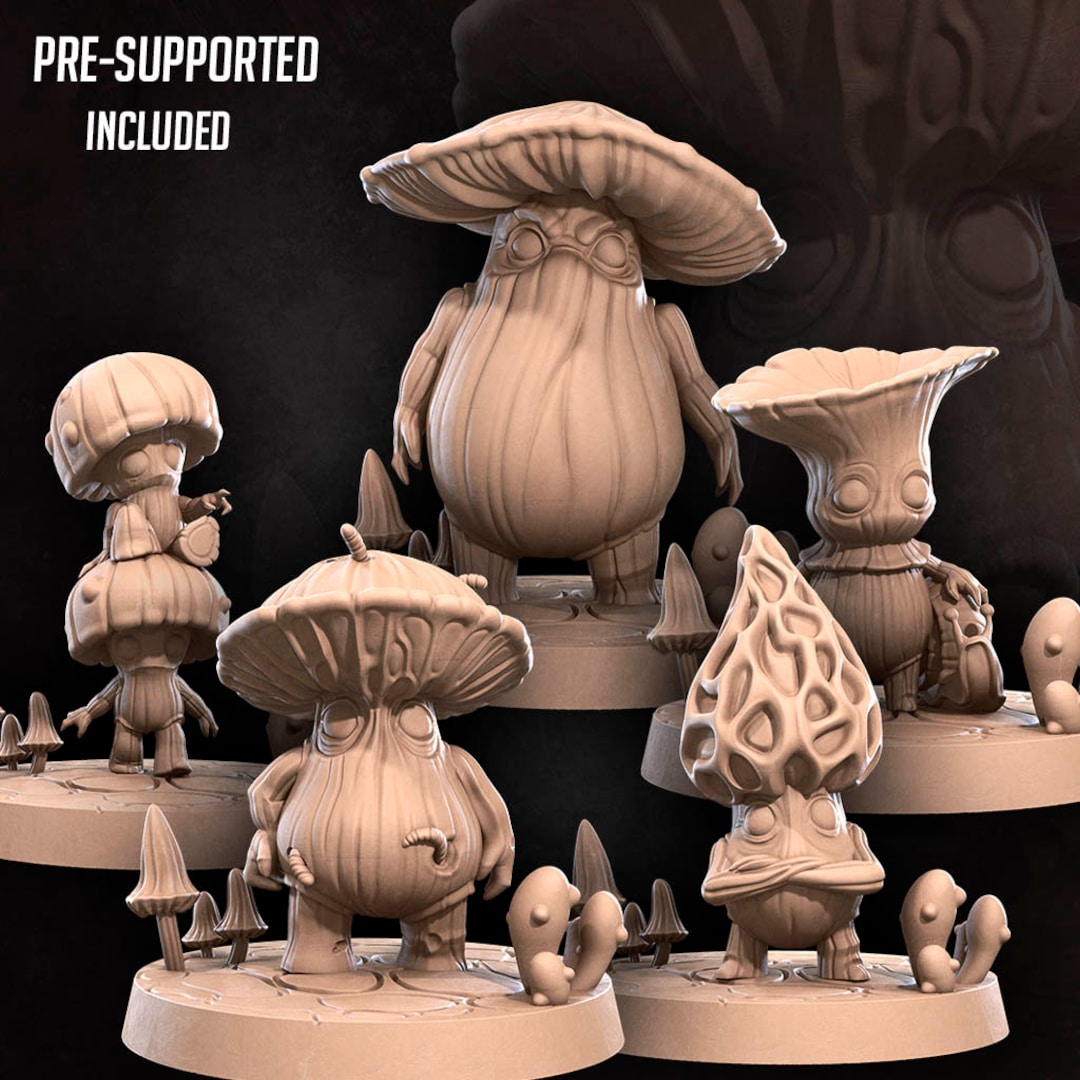 Myconid Dnd Miniature Mini Figurine Figure Sanded & Primed 32mm Scale ...