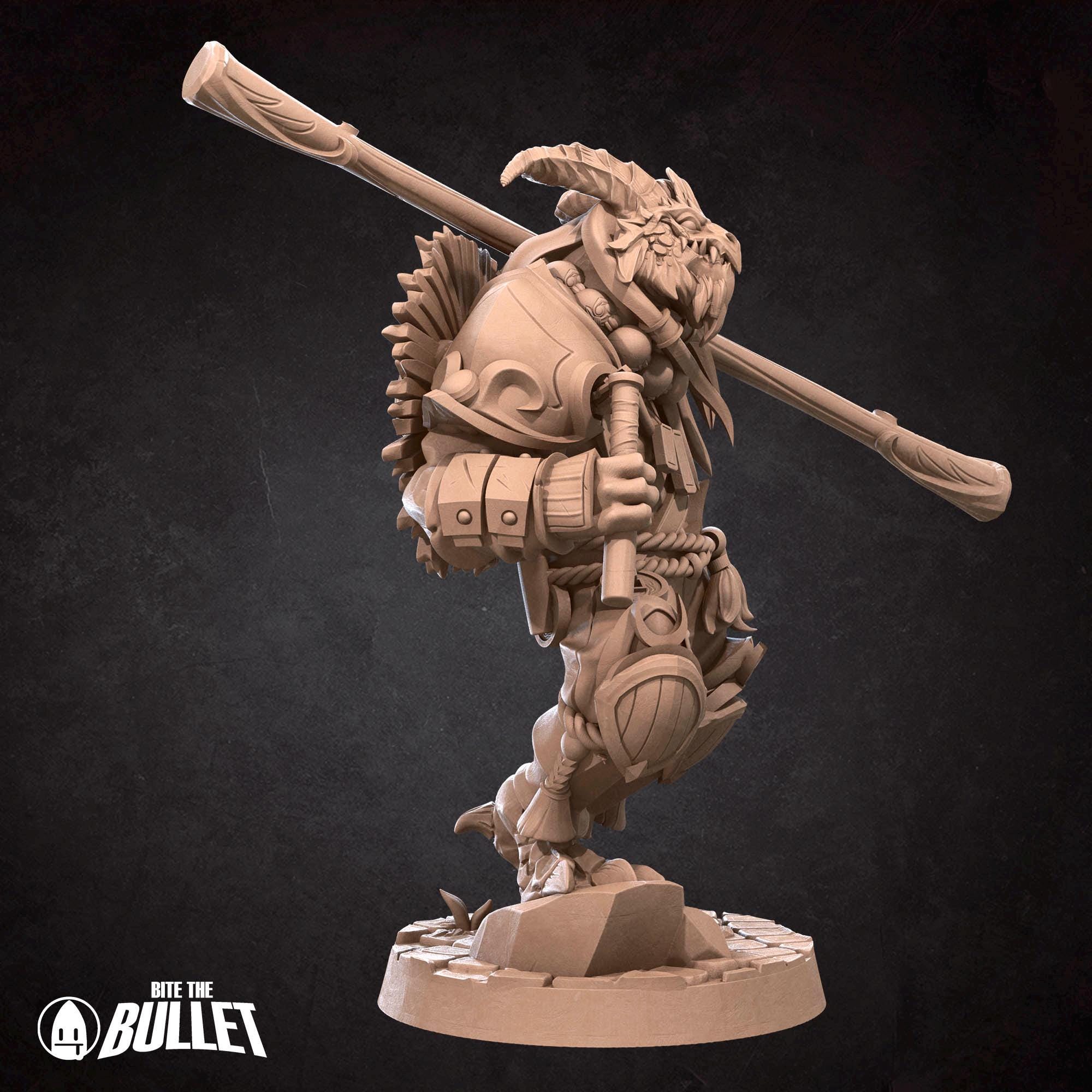 Dragonborn Monk Premium Dnd Miniature Mini Figurine Figure Sanded ...