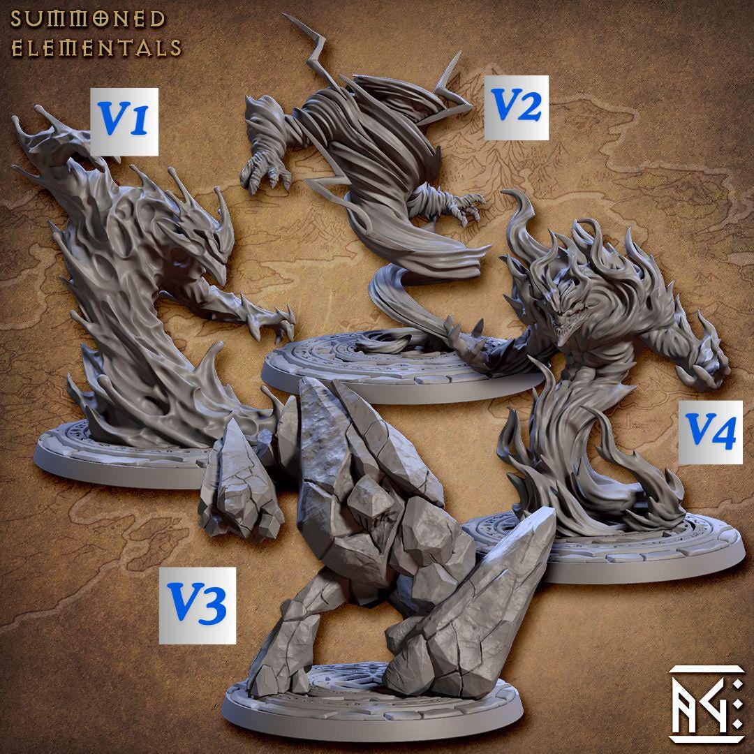 Giant Elemental Premium Dnd Miniature Mini Figurine Figure | Sanded ...