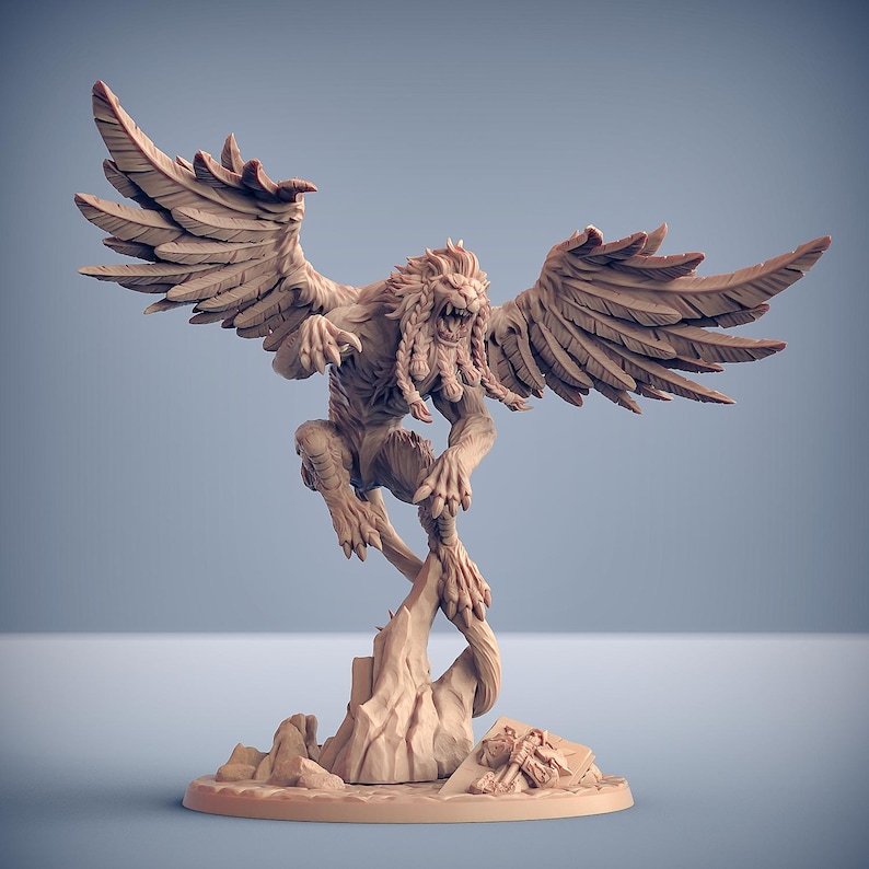 Flying Lion Beast Monster Premium Dnd Miniature Mini Figurine Figure ...