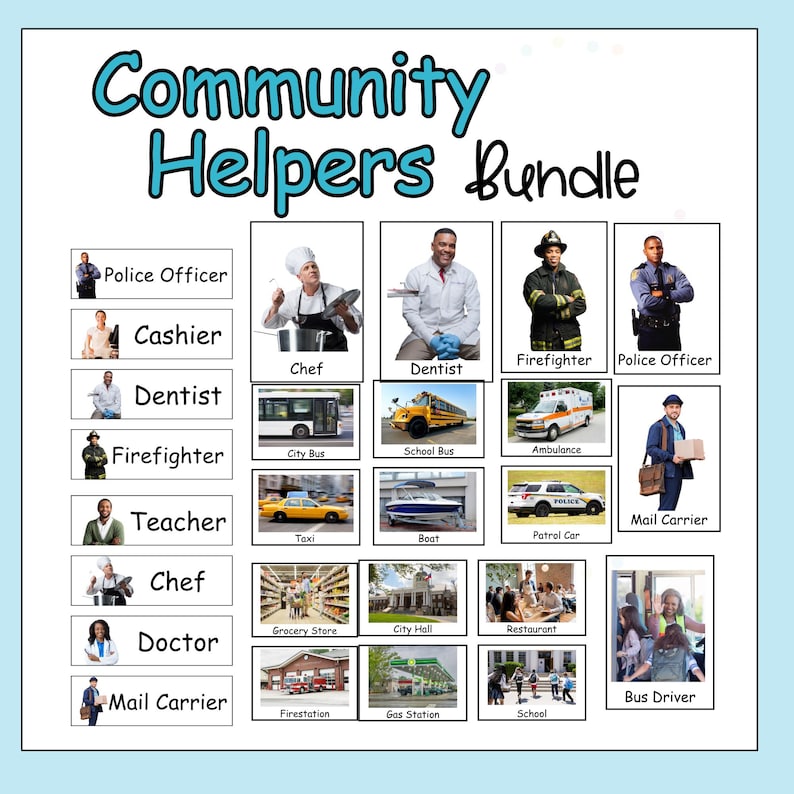 Community Helpers, Preschool, Pre K, Classroom Posters, Classroom Decor ...
