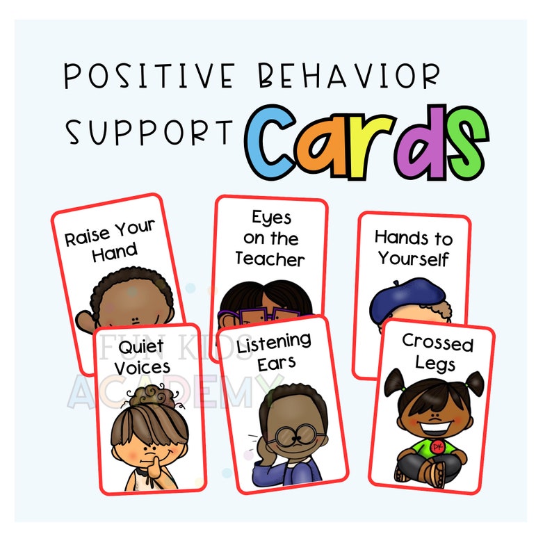 Classroom Behavior Support Cards. PDF, Digital Download, Instant ...