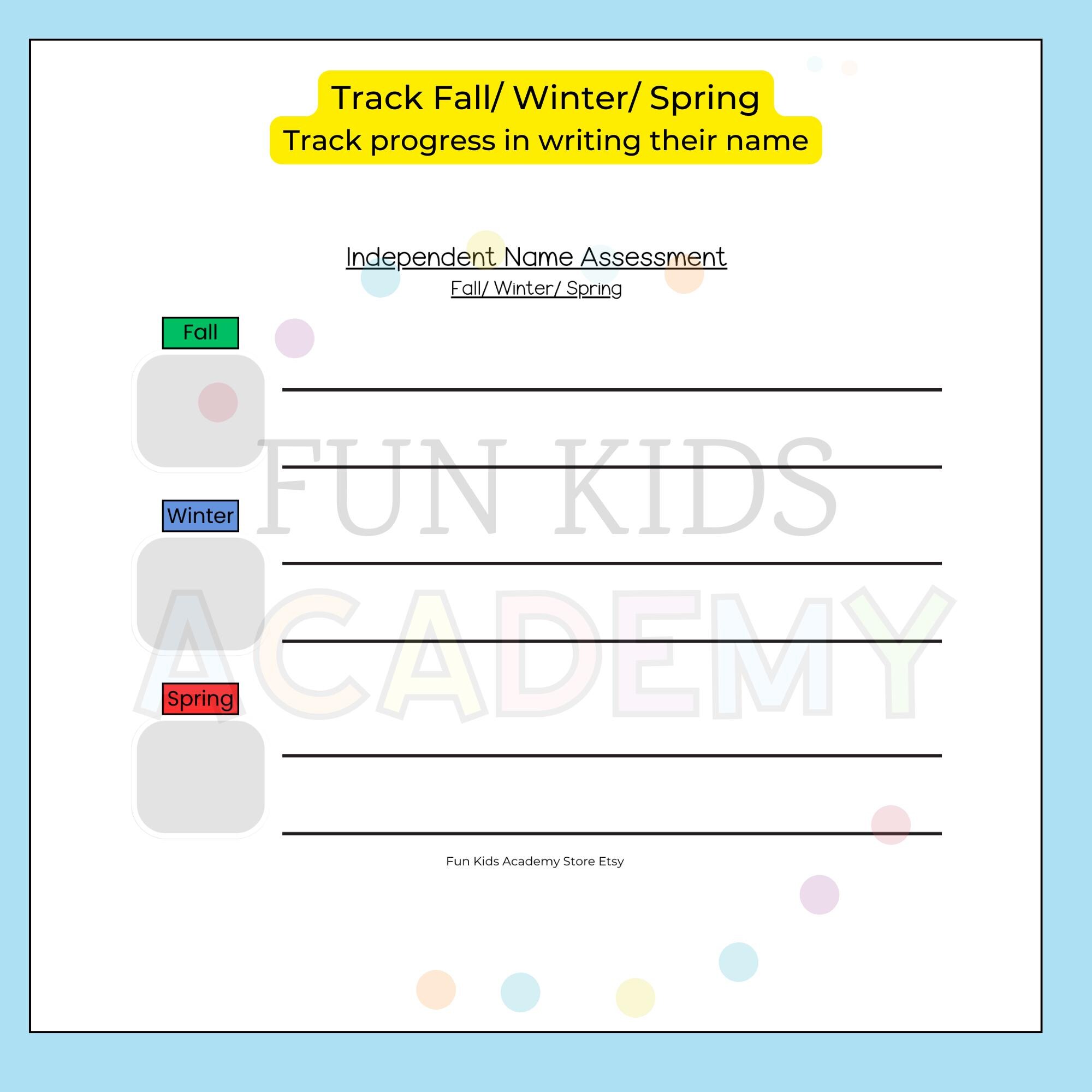Student Assessment Printable, Preschool Assessment, Pre K Assessment ...