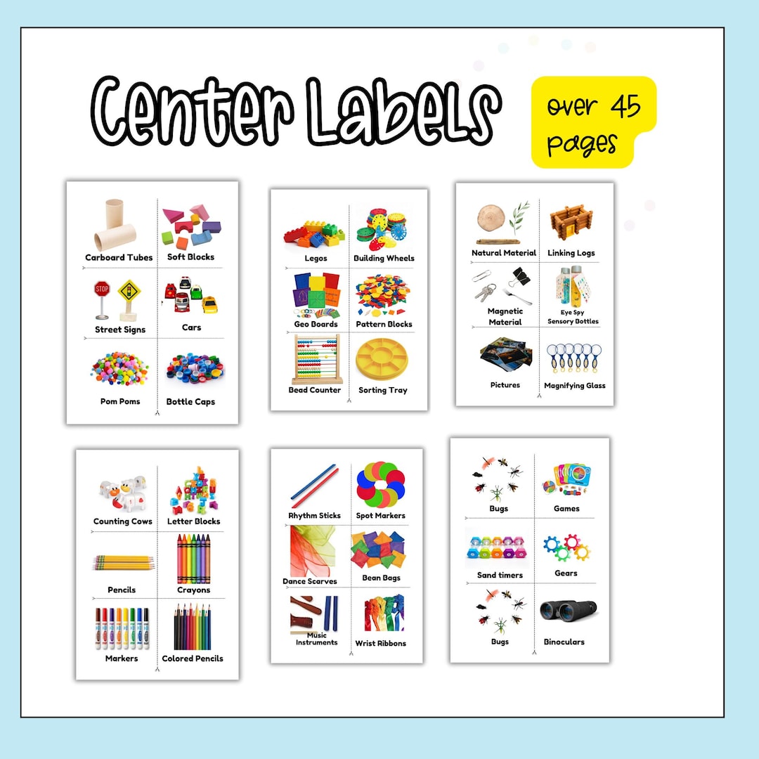 Center Label, Classroom Labels, Classroom Organization, Classroom Decor ...