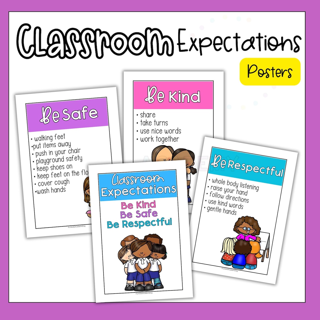 Classroom Expectations Poster, Classroom Rules, Classroom Decor ...