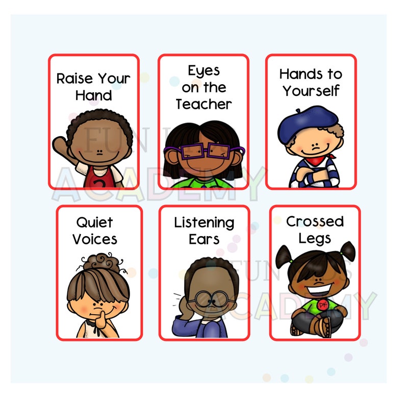 Classroom Behavior Support Cards. PDF, Digital Download, Instant ...