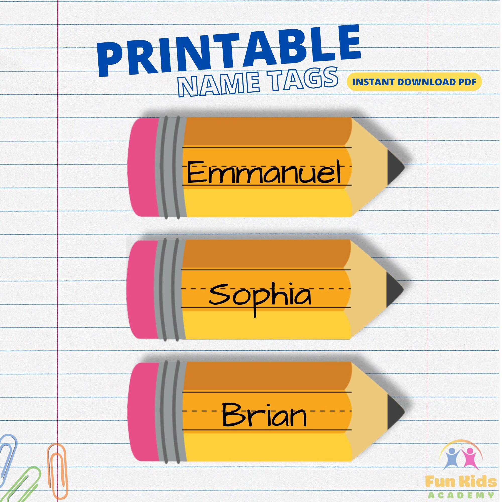 Name Tags for Kids School - Etsy