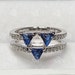 Legend of Zelda Inspired Ring, Blue Stone Zelda Wedding Ring, Hollow ...