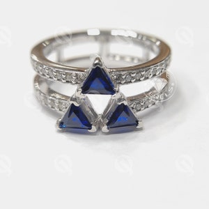 Legend of Zelda Inspired Ring, Blue Stone Zelda Wedding Ring, Hollow ...