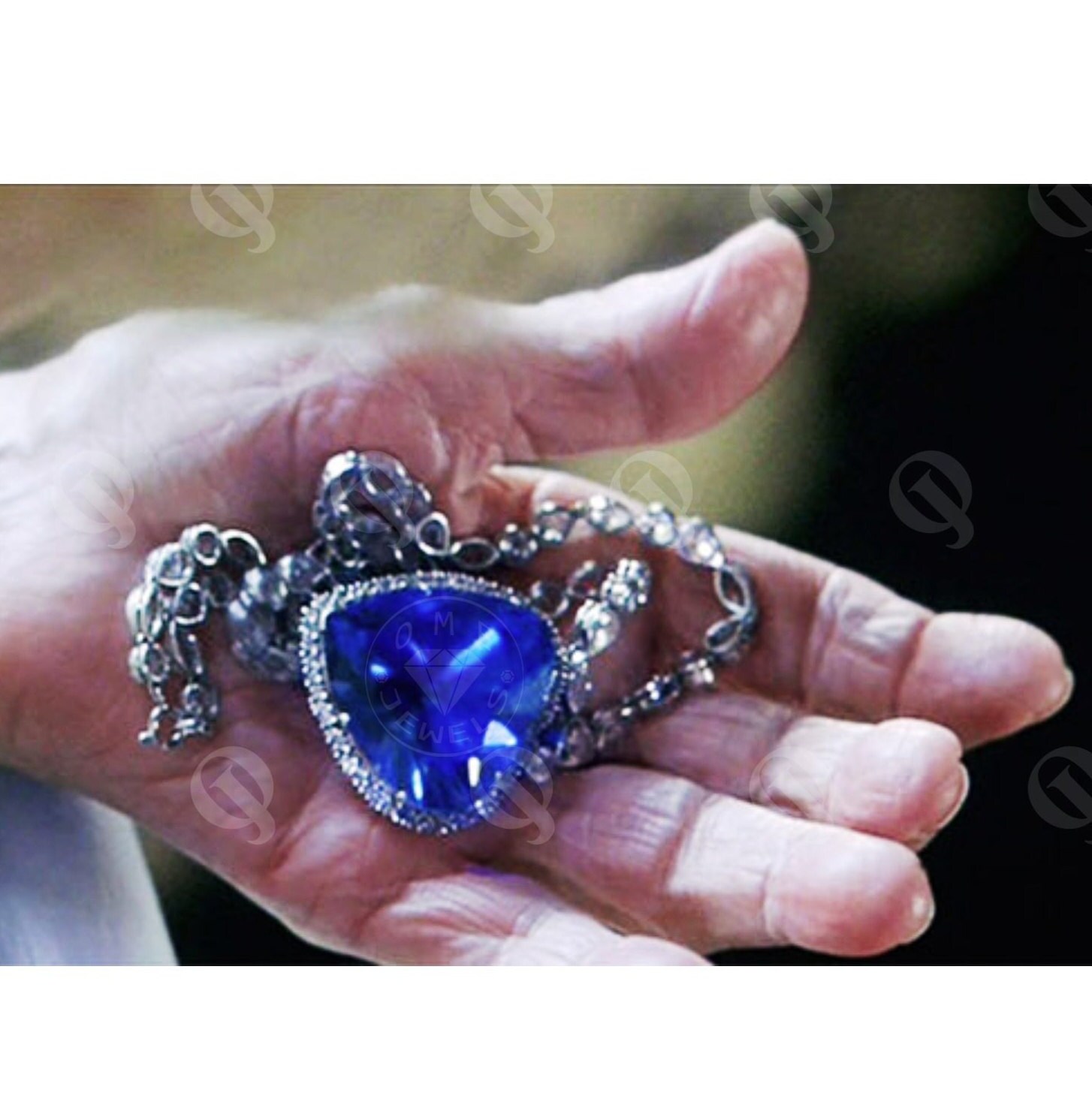 Titanic Necklace, Heart of the Ocean Necklace, Heart Sapphire Necklace ...