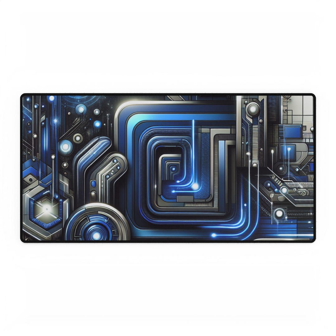Futuristic Desk Mat: Modern Tech-inspired Workspace Decor - Etsy
