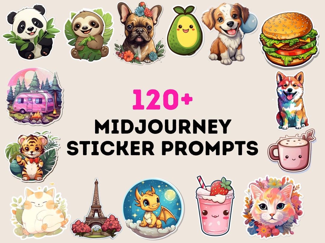 120 Midjourney Prompts for Sticker Prompts Midjourney Guide AI Art ...