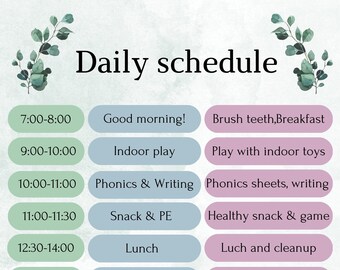 Daily Schedule Clip Art Boy Melonheadz Clipart - Etsy
