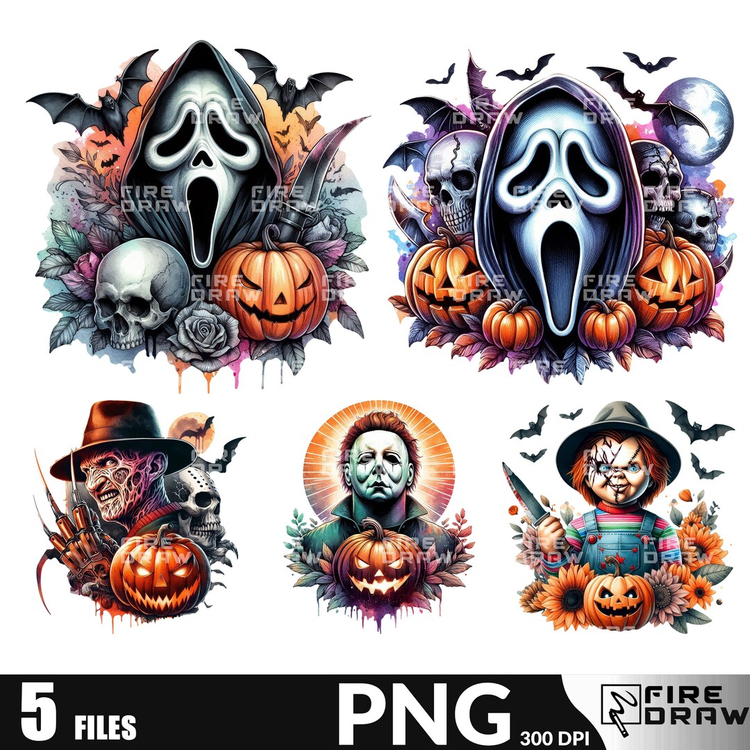 Horror Movie Character Png File, Vintage Halloween Design, Spooky Scary ...