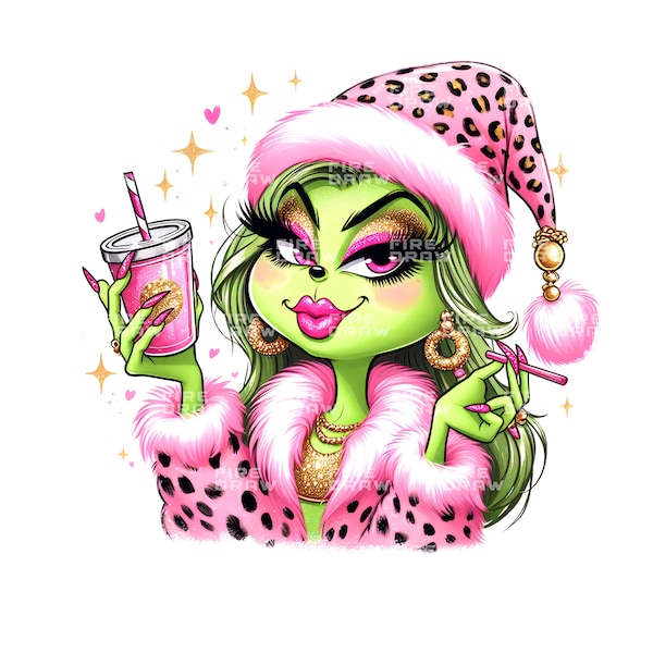 Pink Girl Grinch - Etsy