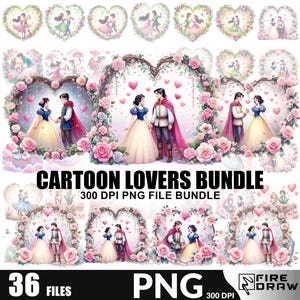 Princess Couples PNG Bundle, Princess PNG ,love Png Bundle , Princess ...