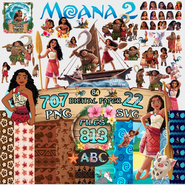 Moanas Coloring Book - Etsy UK