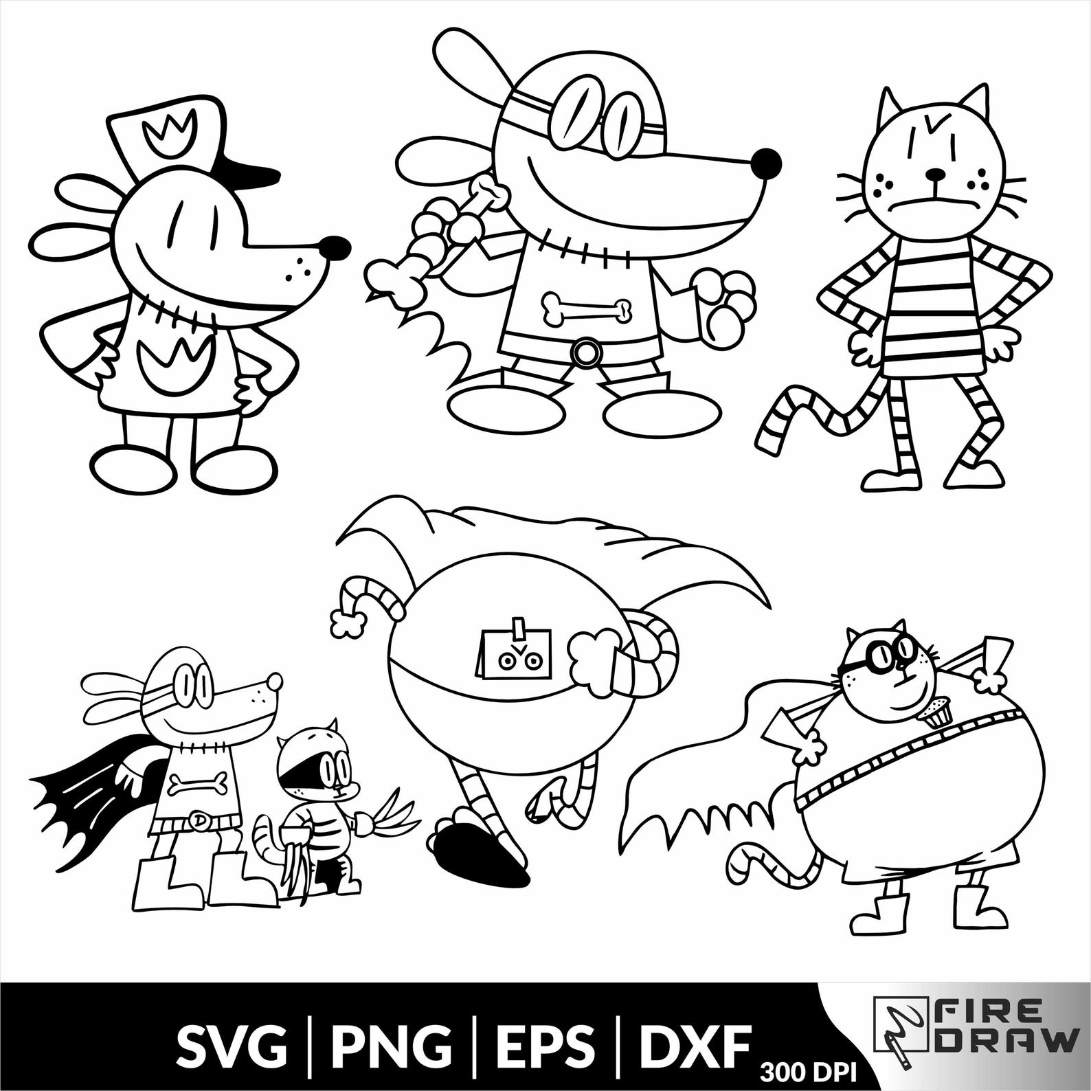 Dog Man SVG Bundle: Birthday Dogboy, Printable Shirt (digital Download ...