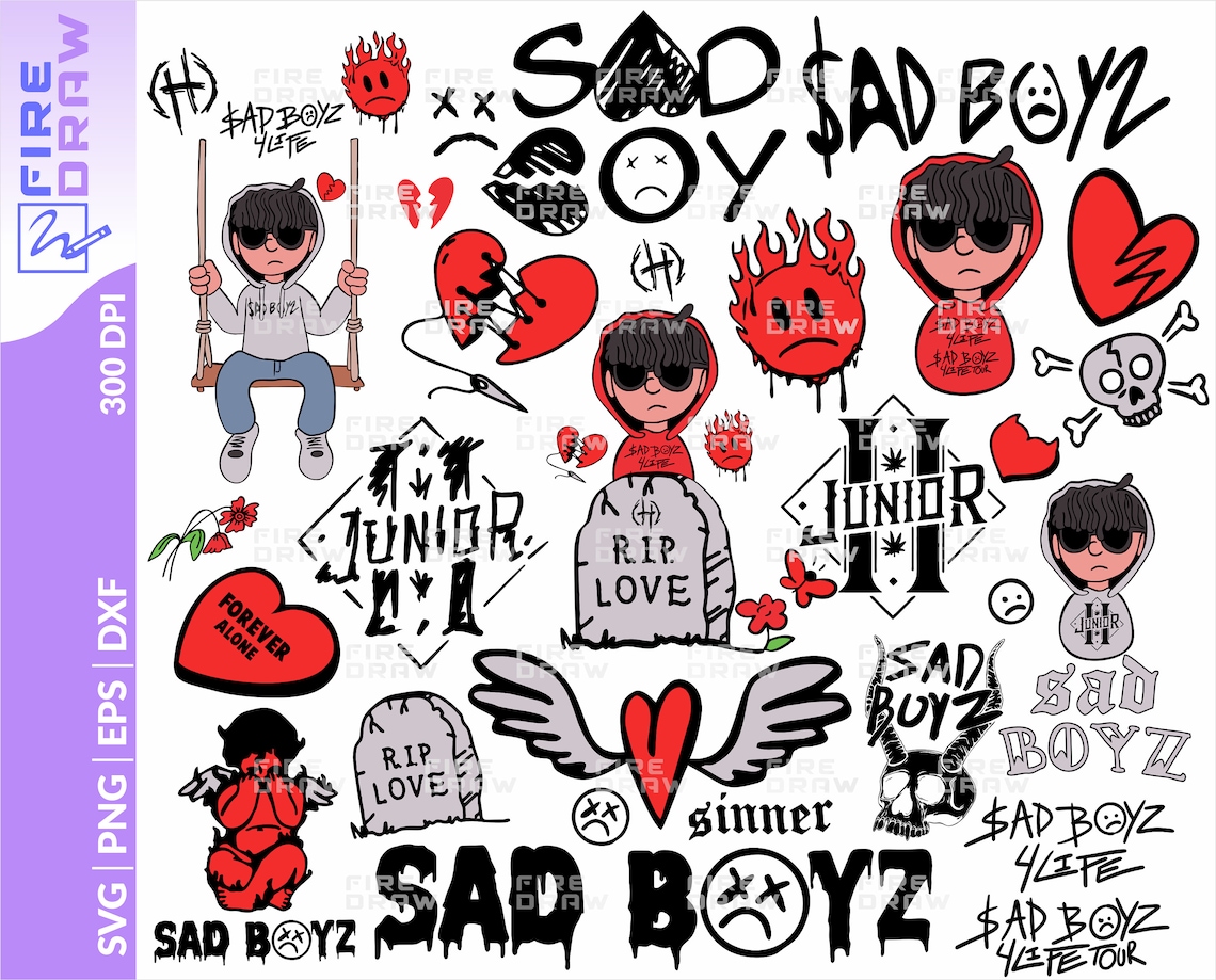 Sad Boyz 4 Life SVG Bundle: Junior H, Corridos Tumbados (digital ...