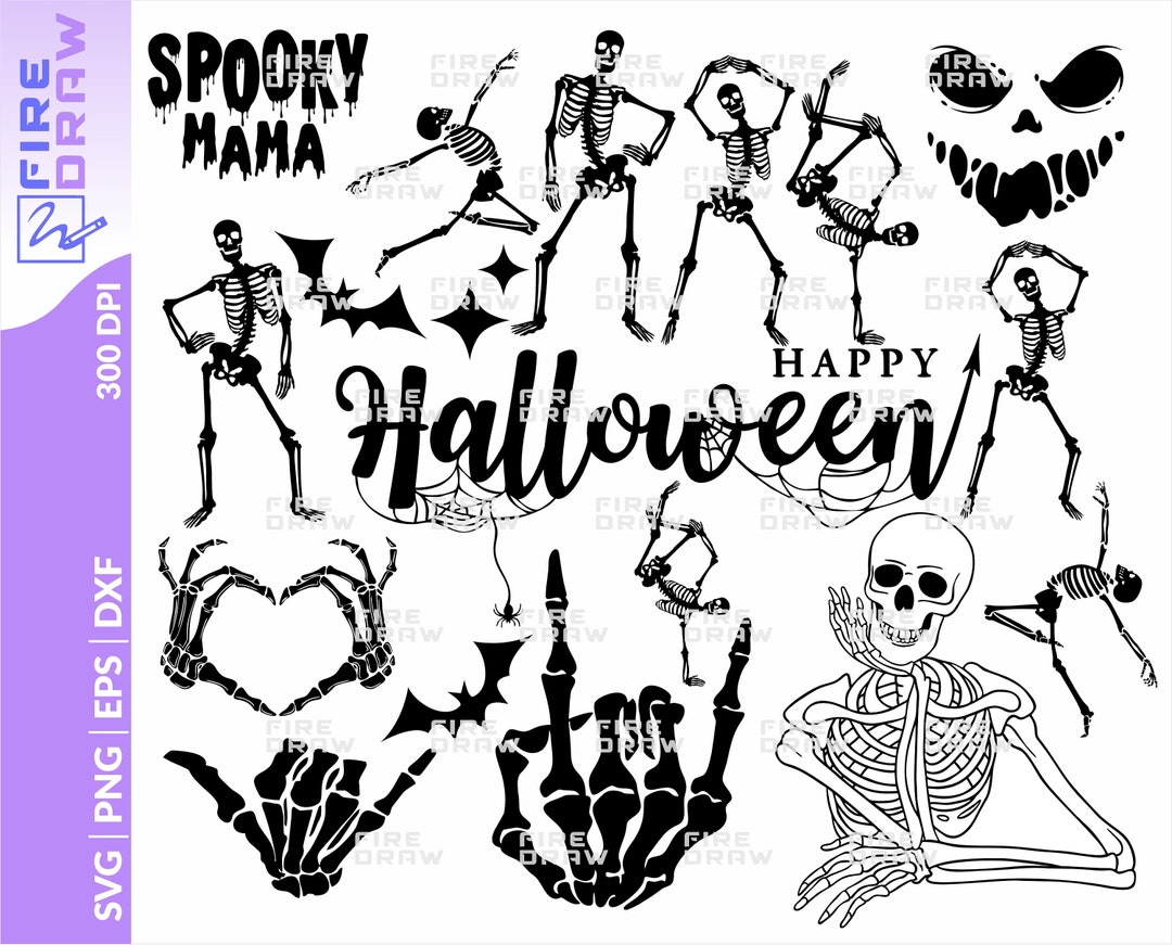 15 Spooky Svg, Halloween Svg, Skeleton Hand Svg, Skeleton Svg, Spooky ...