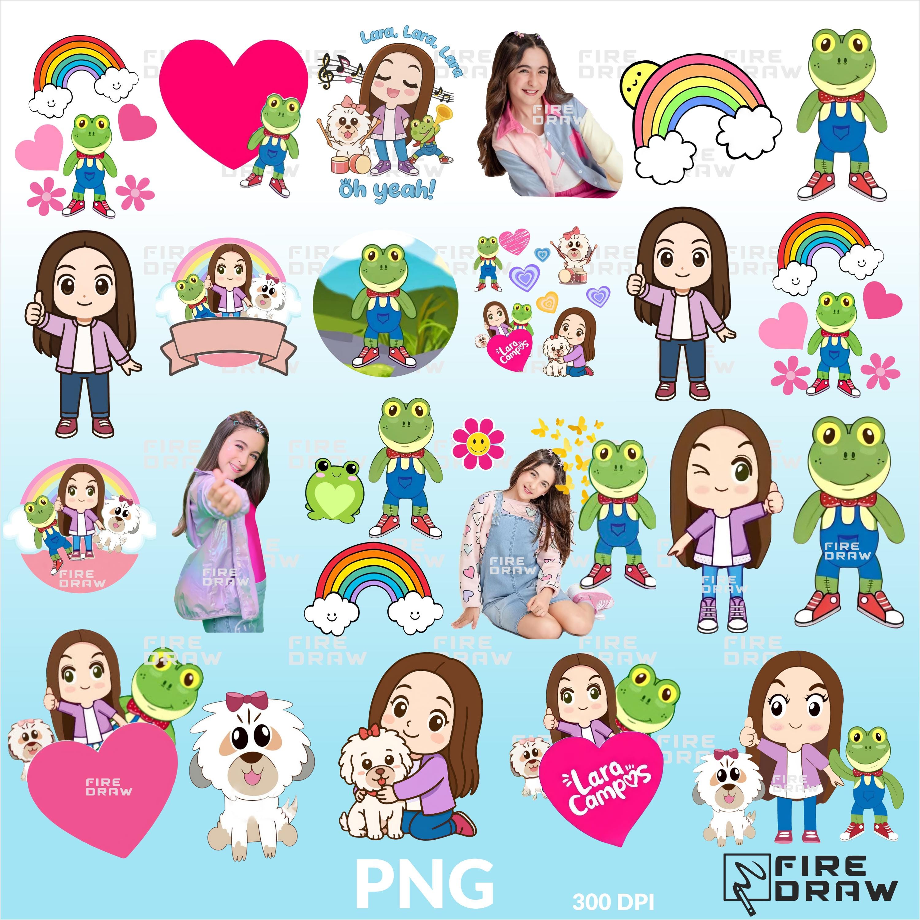 Lara Campos PNG Clipart Bundle: Frog & Dog Digital Art (instant ...