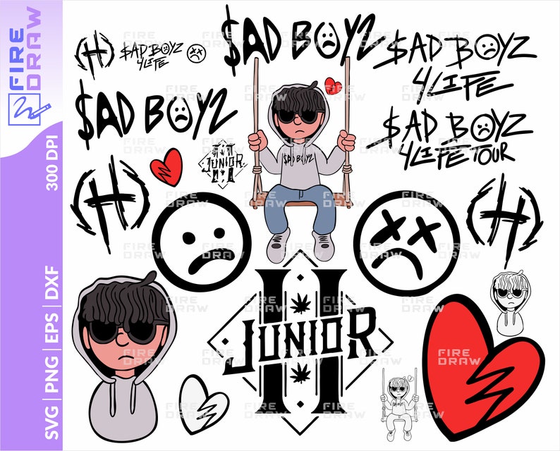 Sad Boyz 4 Life SVG PNG: Junior H, Corridos Tumbados (Descarga Digital ...